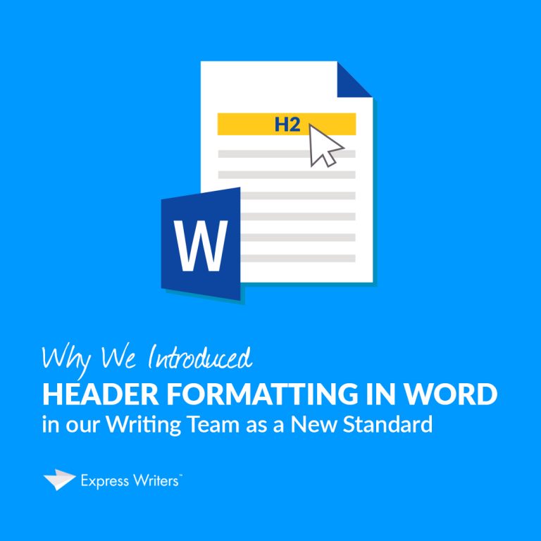 Why We Introduced Header Formatting in Word in our Writing Team